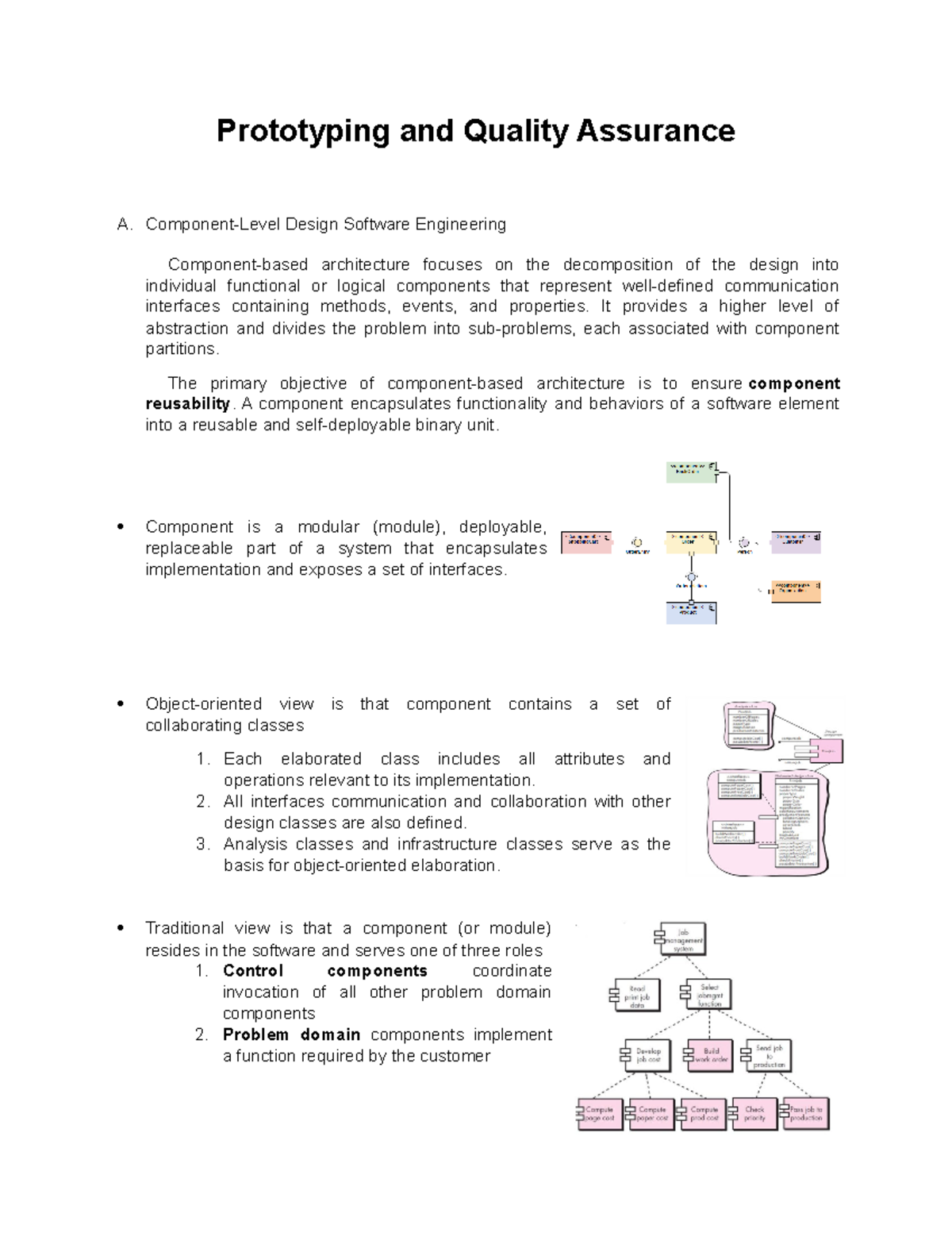 Prototyping and Quality Assurance - Component-Level Design Software ...