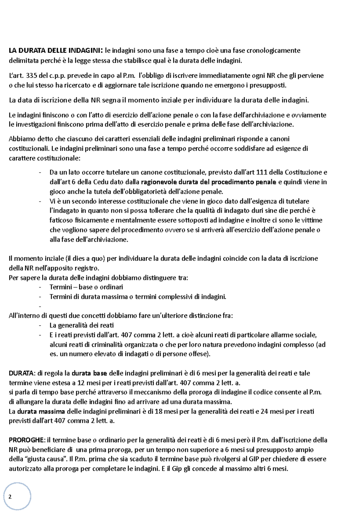 Seconda parte procedura - Diritto Penale e Codice di Procedura Penale - UniPr - Studocu