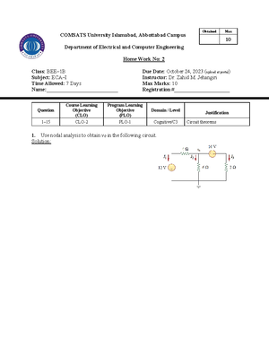 SP20 - Terminal - Dr.Adnan Iftikhar & Laeeq Riaz EMT Paper - Q # 1: CLO ...