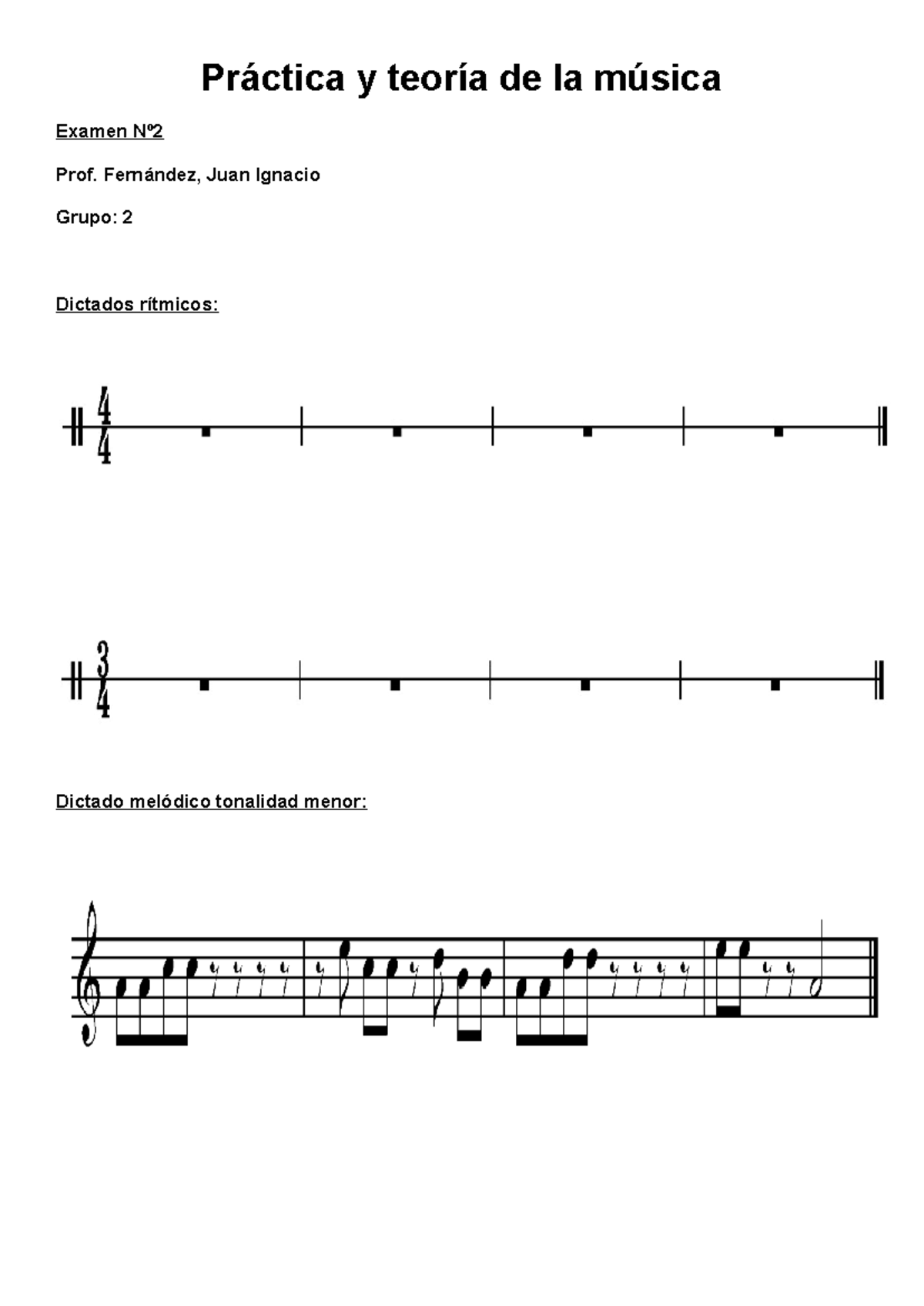 Teoria DE LA Música- Examen 2 - Música - Práctica y teoría de la música ...