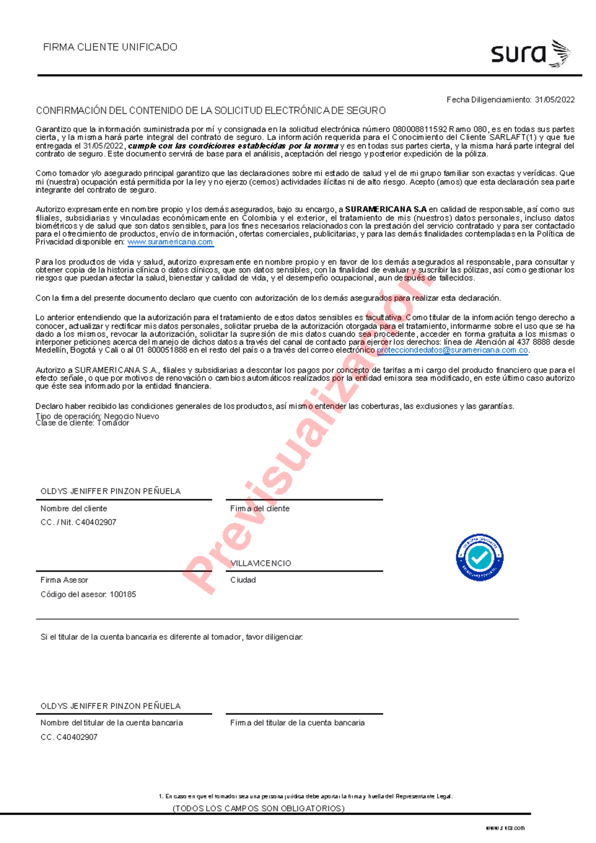 RSX01654033771120 R798 - FIRMA CLIENTE UNIFICADO En caso en que el ...