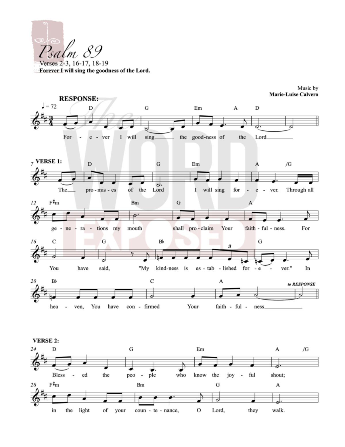 Psalm - Forever I Will Sing (Ps89) - Physical Activities towards Health ...