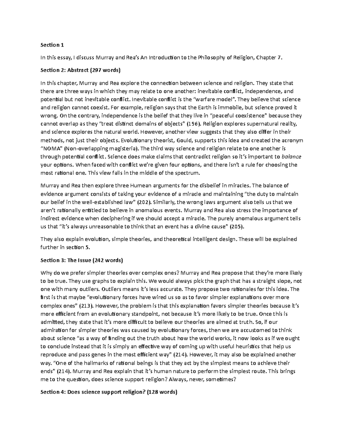 PHI Module 8 Essay - Assignment - Section 1 In this essay, I discuss ...