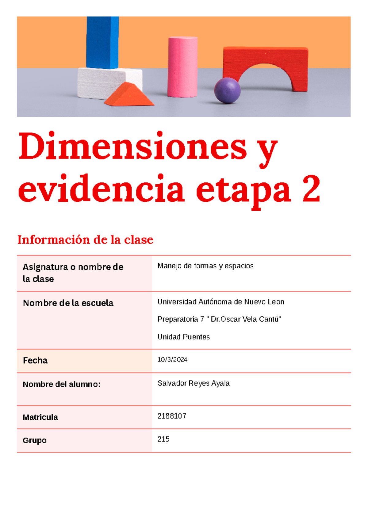 E2 EV2 G215 SRA NL35 - Tremendo - matematicas - Dimensiones y evidencia etapa 2 Información de ...