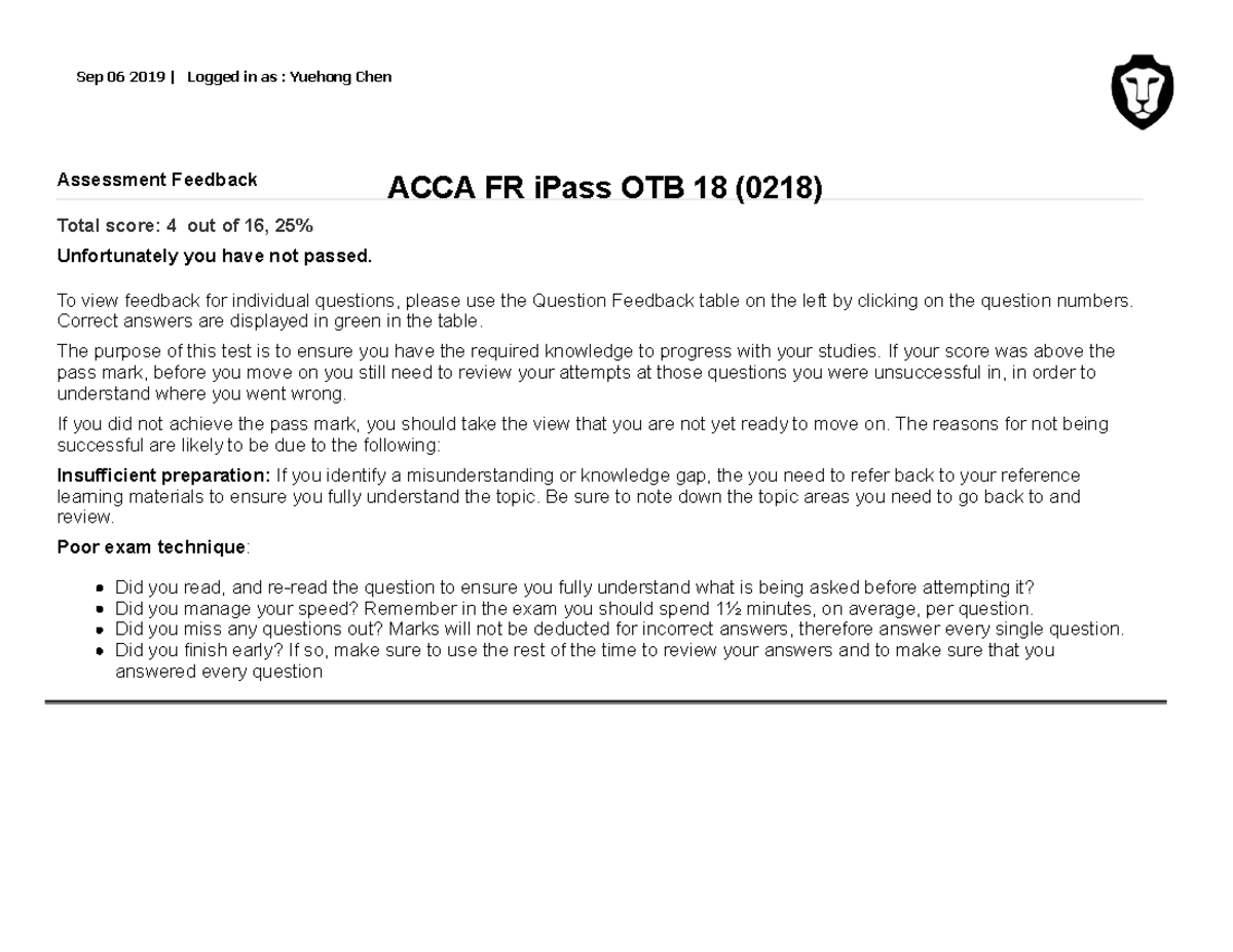 ACCA - FR - Financial Reporting (F7) - i Pass 2018 018 Accounting for ...