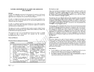 Assurance and Non-Assurance Engagement - ASSURANCE AND NON-ASSURANCE ...