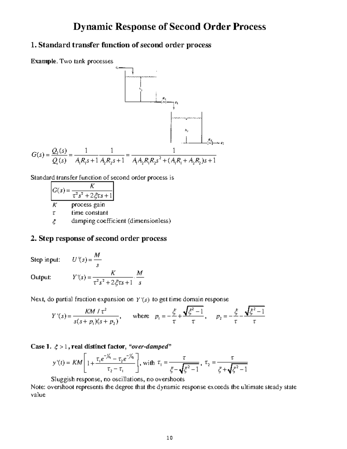 M4 Process dynamics analysis 2 - Dynamic Response of Second Order ...