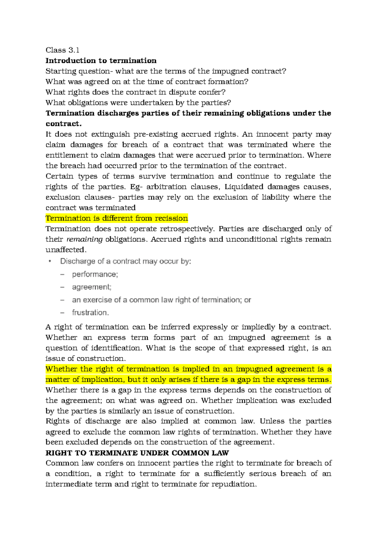 Week 3 - Lecture - Class 3. Introduction to termination Starting ...