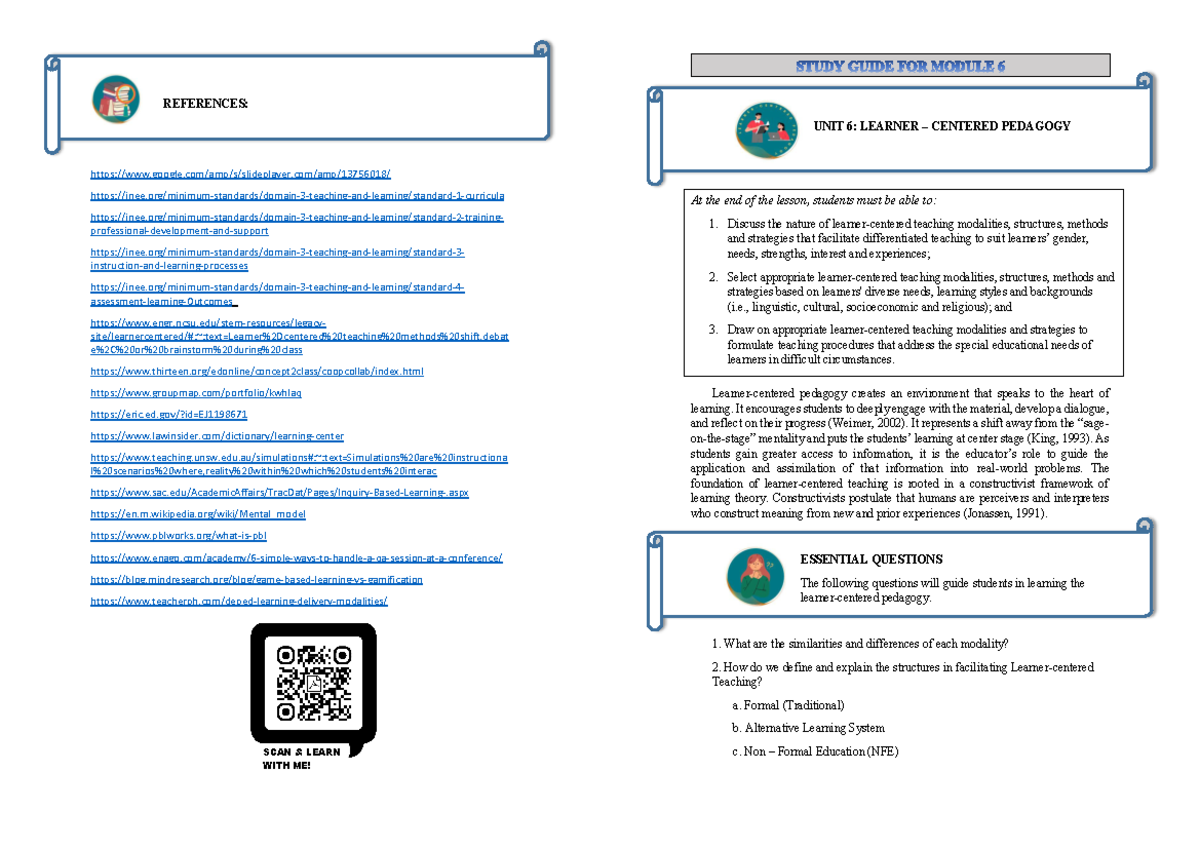UNIT-6- Learner- Centered- Pedagogy Booklet - REFERENCES: google/amp/s ...