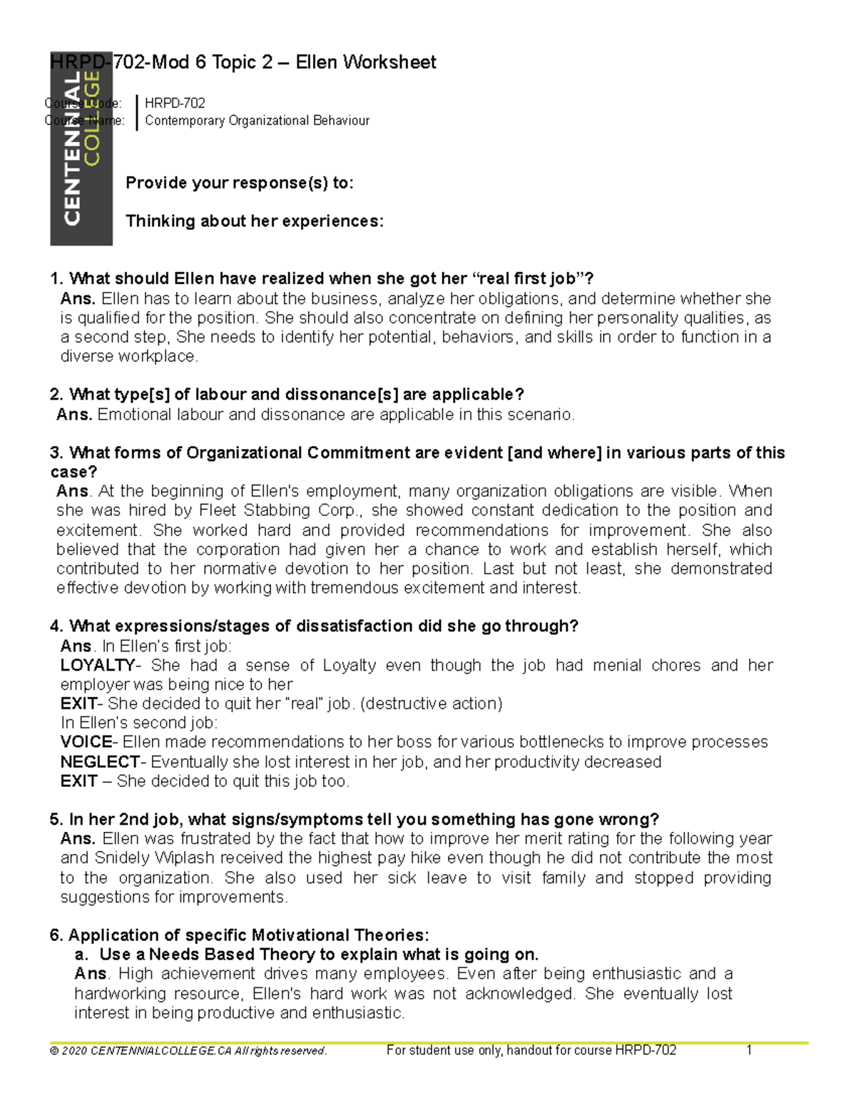HRPD-702-Mod 6 Ellen Worksheet - HRPD-702-Mod 6 Topic 2 – Ellen Worksheet Course Code: HRPD ...