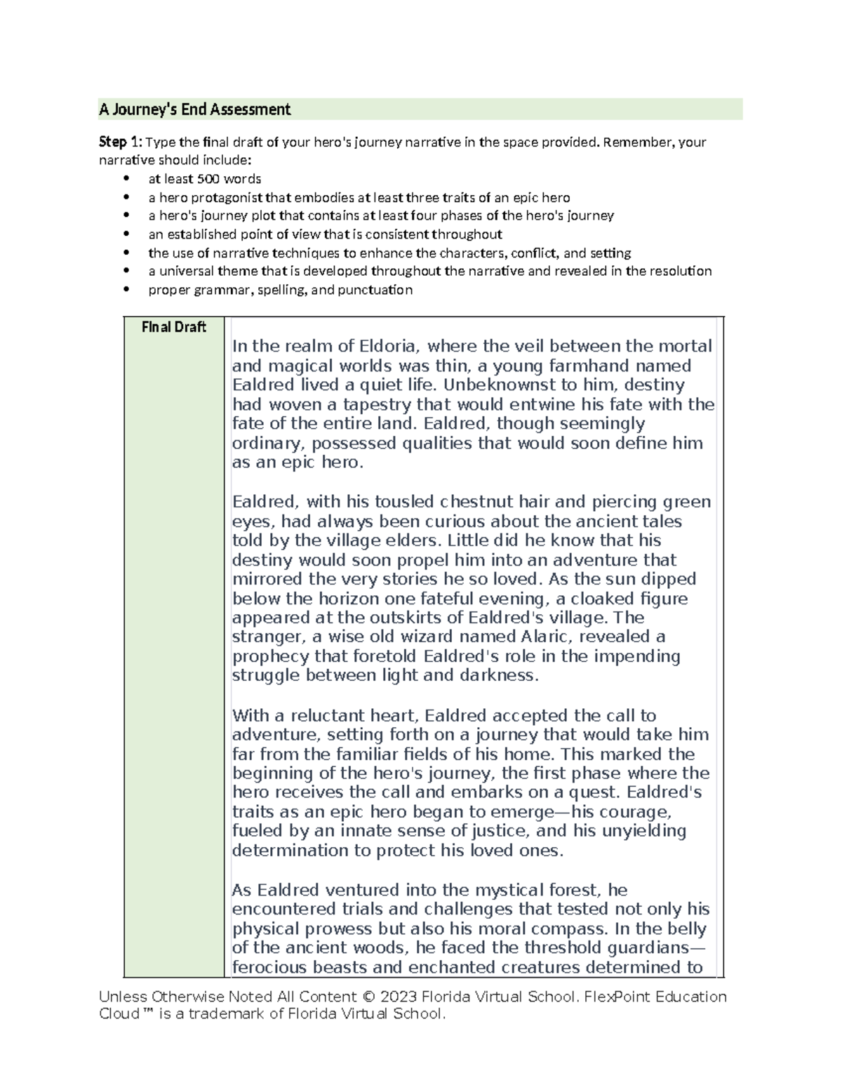 A journeys end assessment - A Journey's End Assessment Step 1: Type the ...