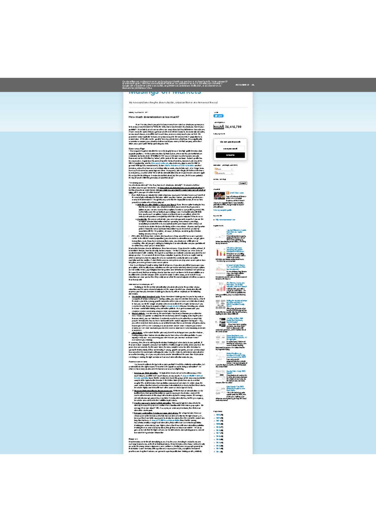 Corporate finance puzzle - to diversify or not to diversify - the ...