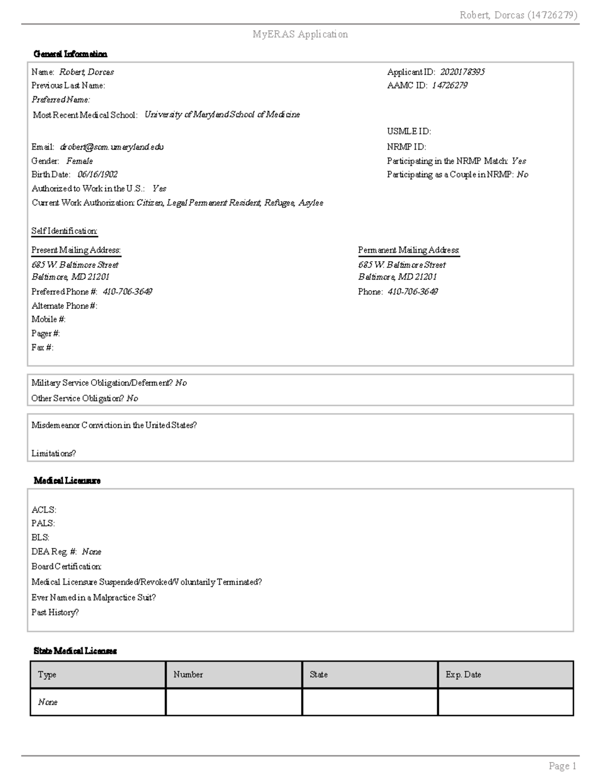 ERAS-Sample-Application - MyERAS Application General Information Name ...