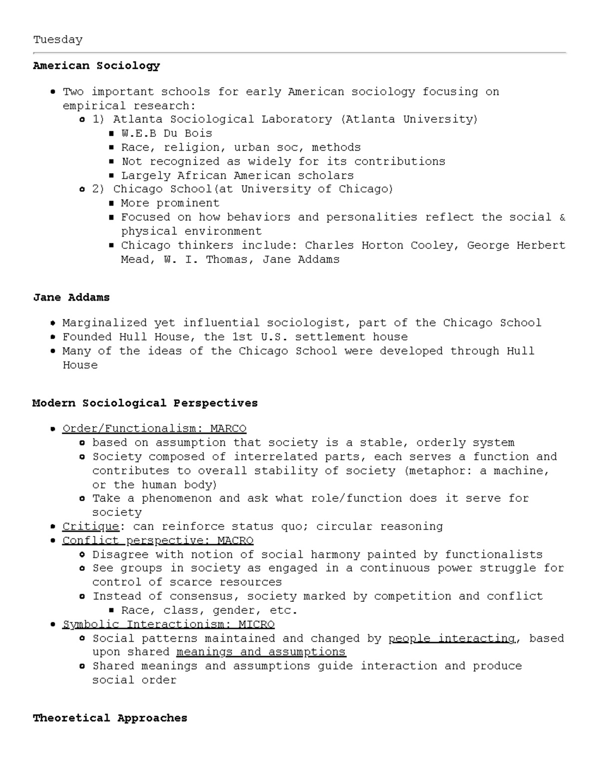 Week2 - SOC 100 Introductory Sociology week 2 lecture notes - Tuesday ...