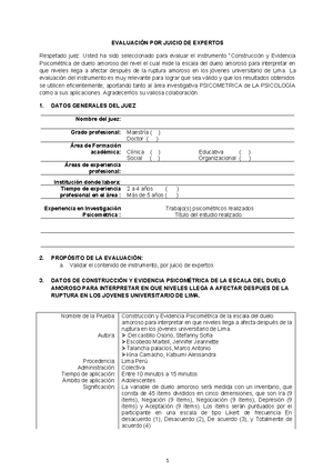 Construcción de pruebas psicológicas - UTP - Studocu
