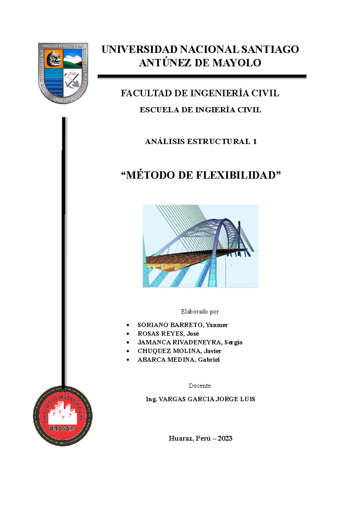 Método DE Flexión - Análisis Estructural 1 - UNIVERSIDAD NACIONAL ...