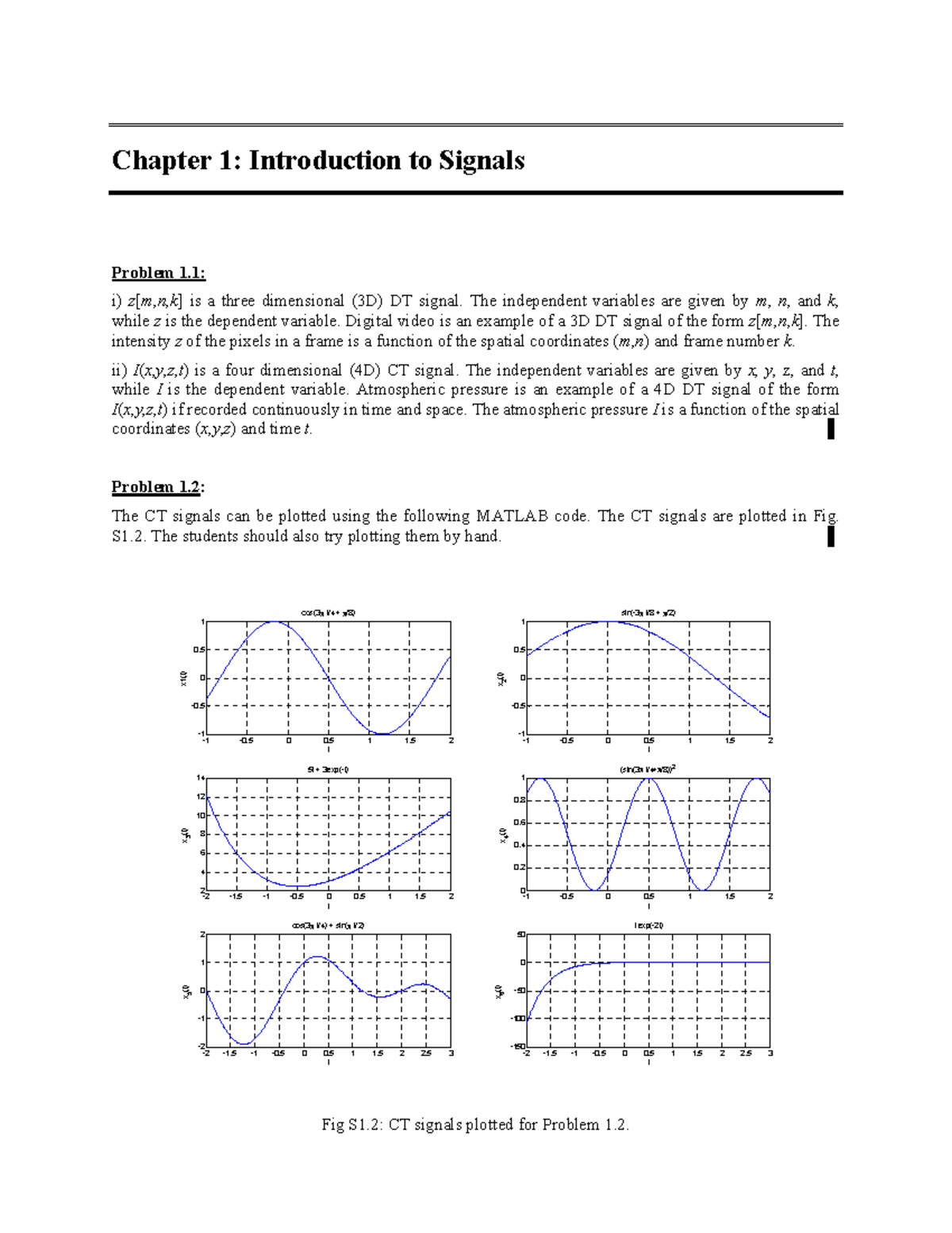 4842 solution-chap01 - 아무것도 아님 - Chapter 1: Introduction to Signals ...