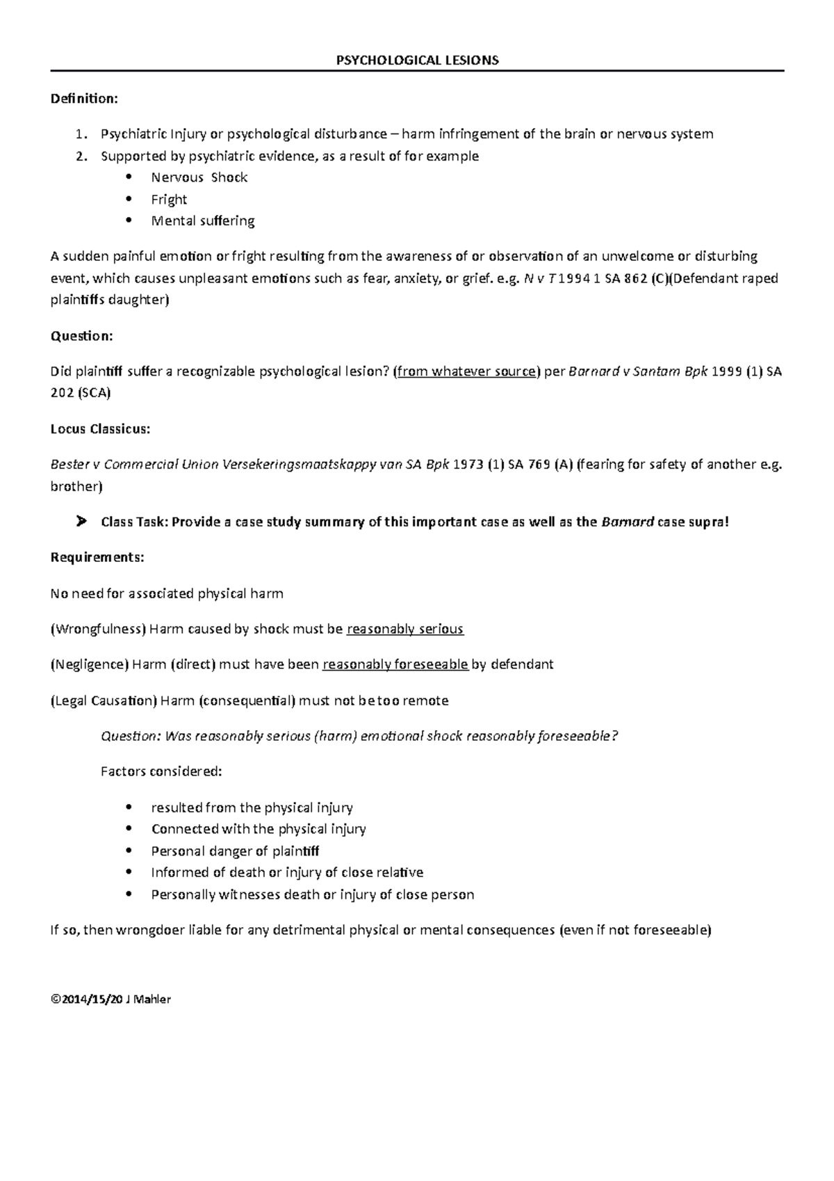 Psychological Lesions Method Sheet - PSYCHOLOGICAL LESIONS Definition ...