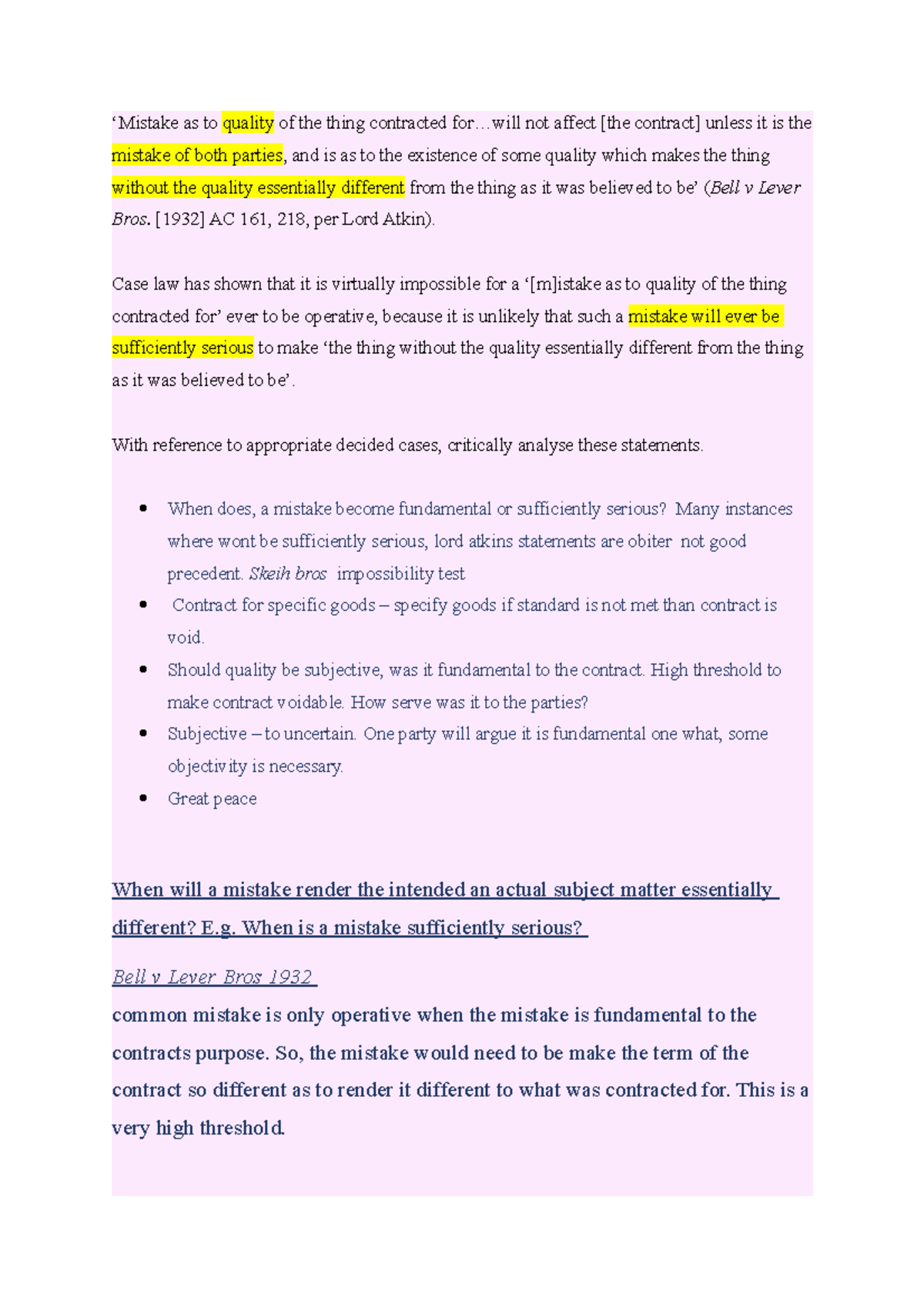 Essay qu 2 - Grade: A - LAW-4006B - UEA - Studocu