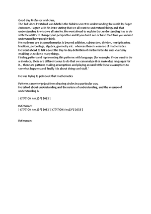 Math 54 Sullivan Ch1 Student Notes (Online) - Chapter 1: Data ...