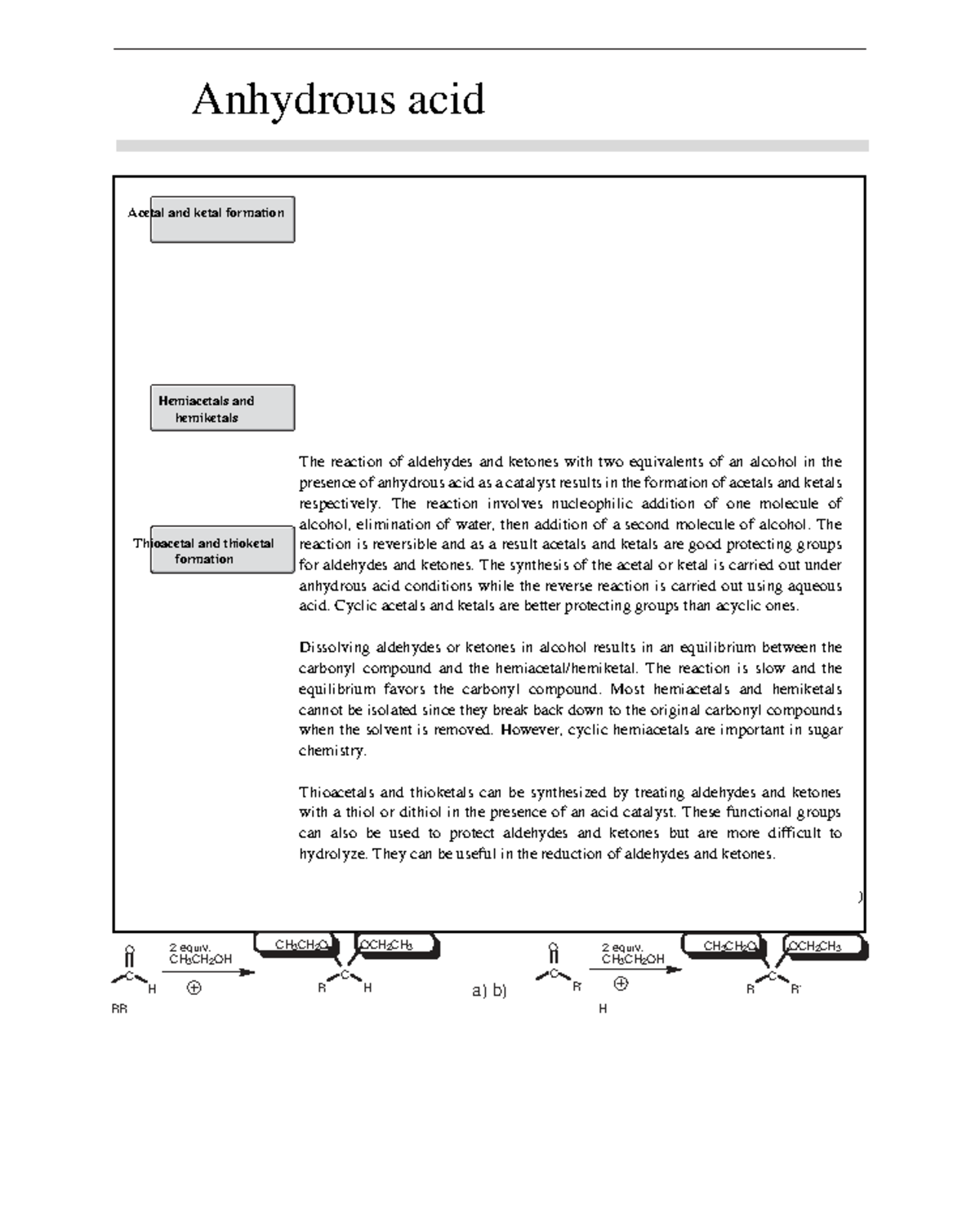 Anhydrous acid - The reaction involves nucleophilic addition of one ...