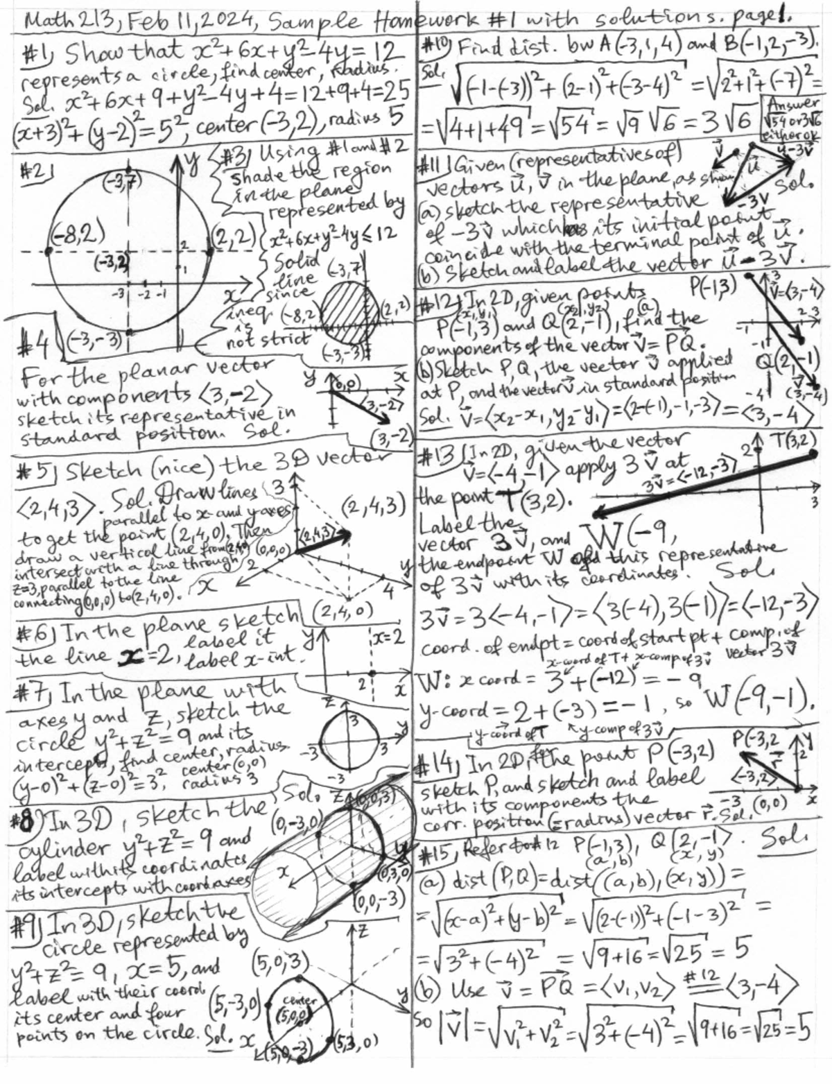 Samplehw 1 - Sample HW - Math 213, Feb 11,2024, Sample Ham work I with ...