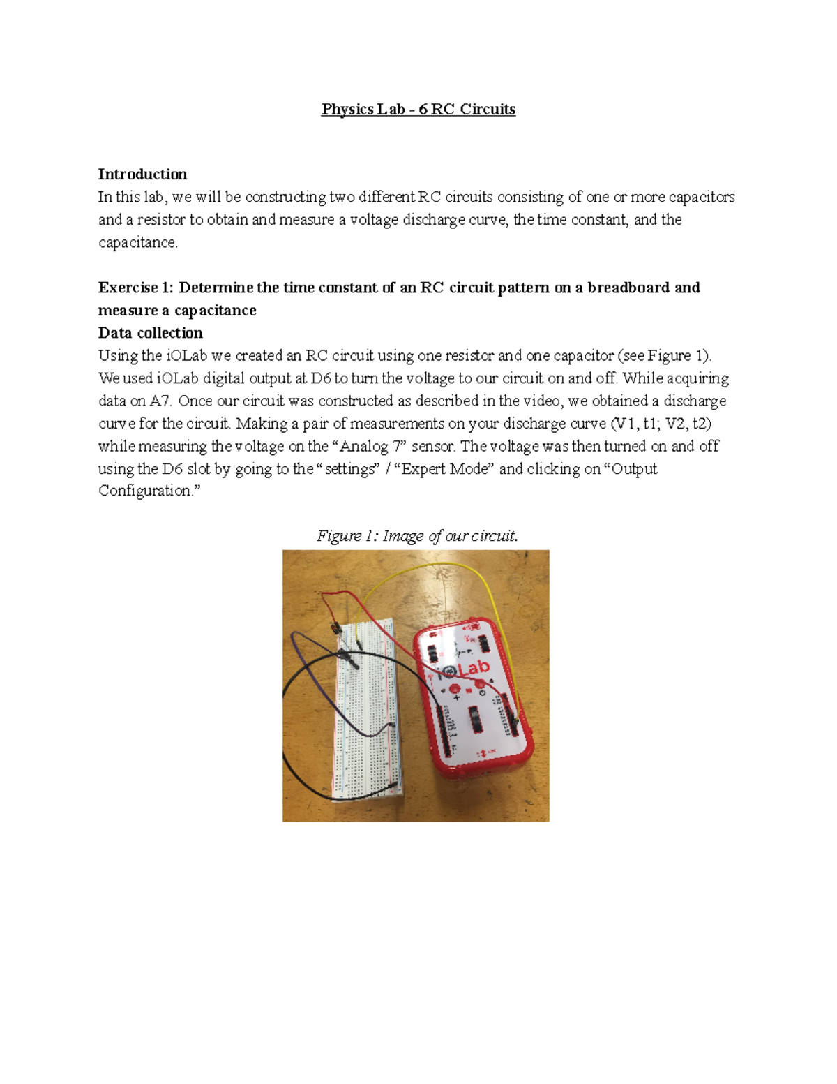 Physics Lab - 6 RC Circuits-converted - Physics Lab - 6 RC Circuits ...