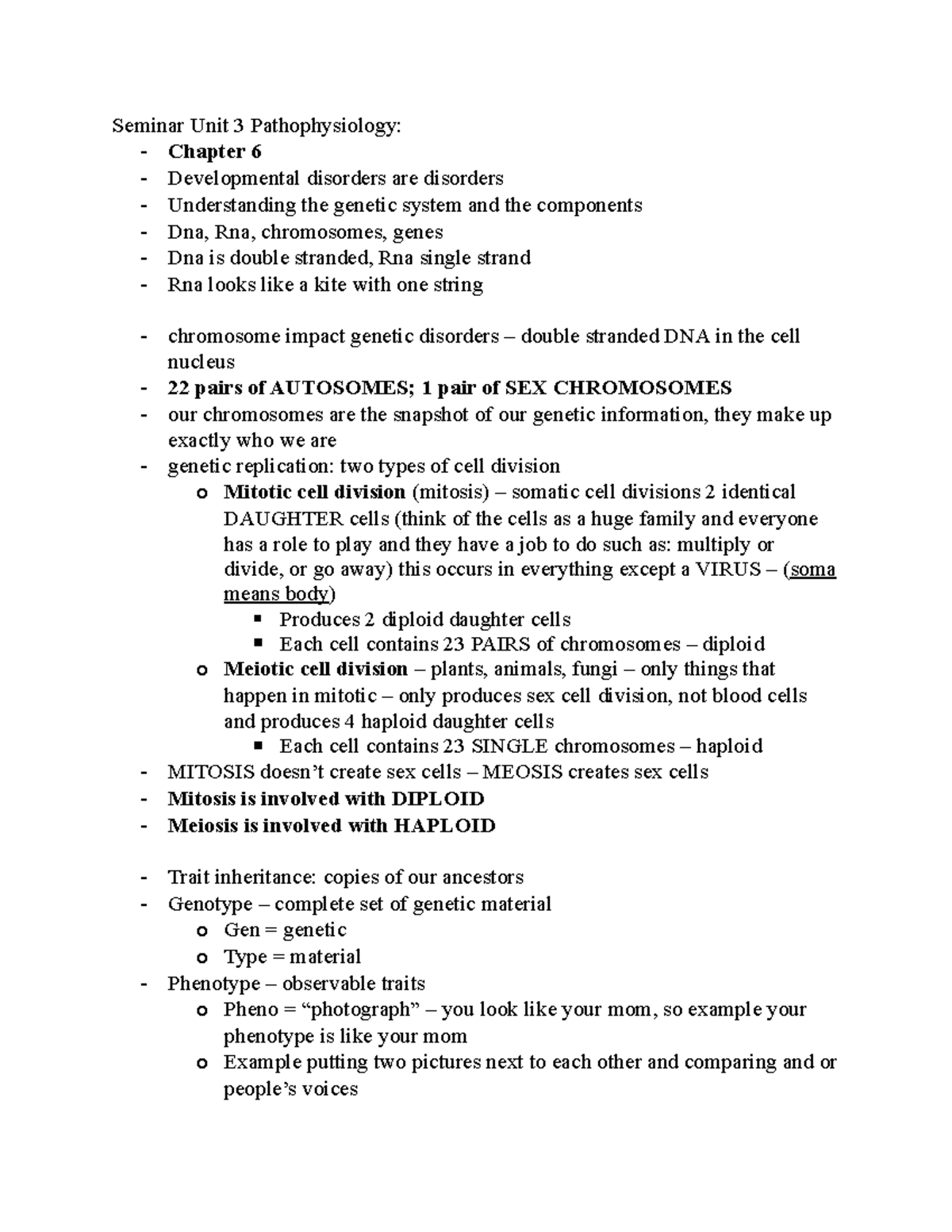 Seminar unit 3 path - This covers unit 3 which includes developmental ...
