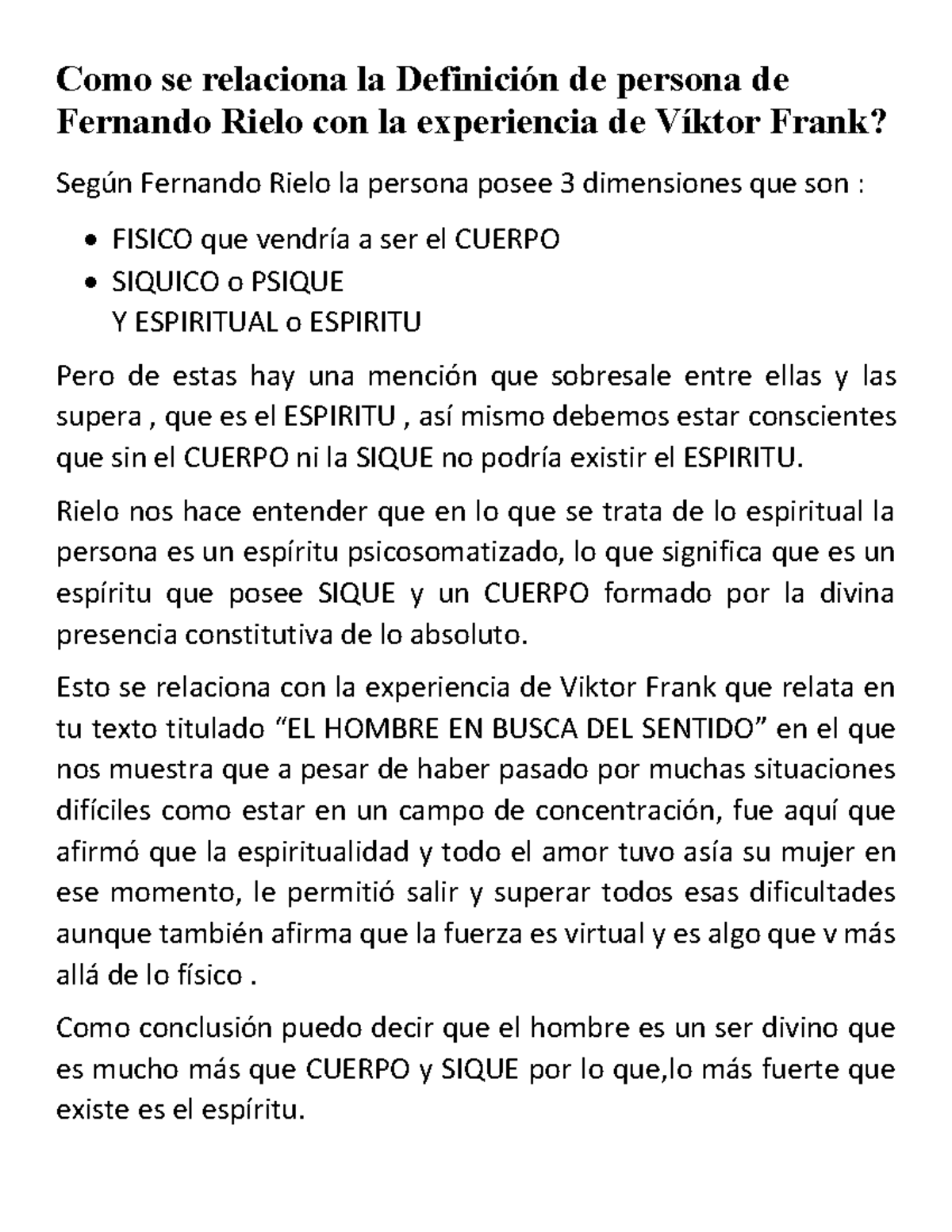 Como se relaciona la Definición de persona de Fernando Rielo con la ...