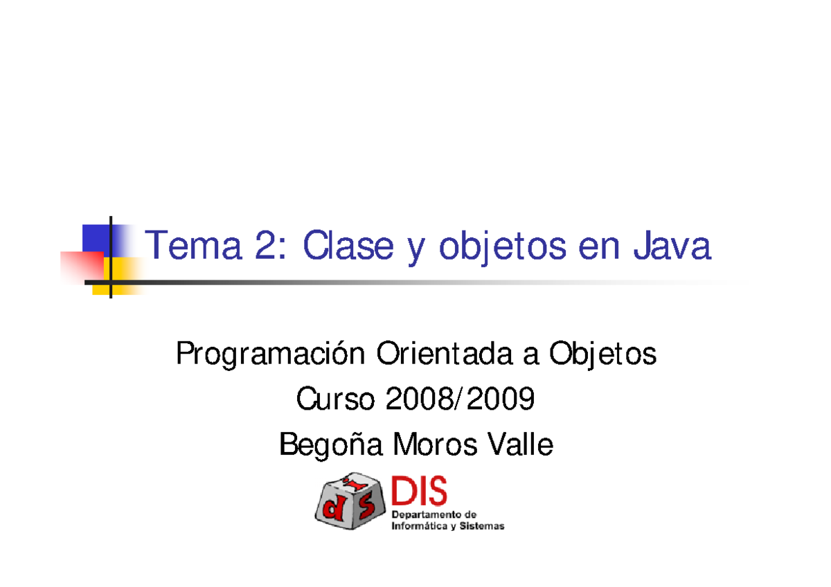 POO2-Java-0809 - java - Tema 2: Clase y objetos en Java Programación ...