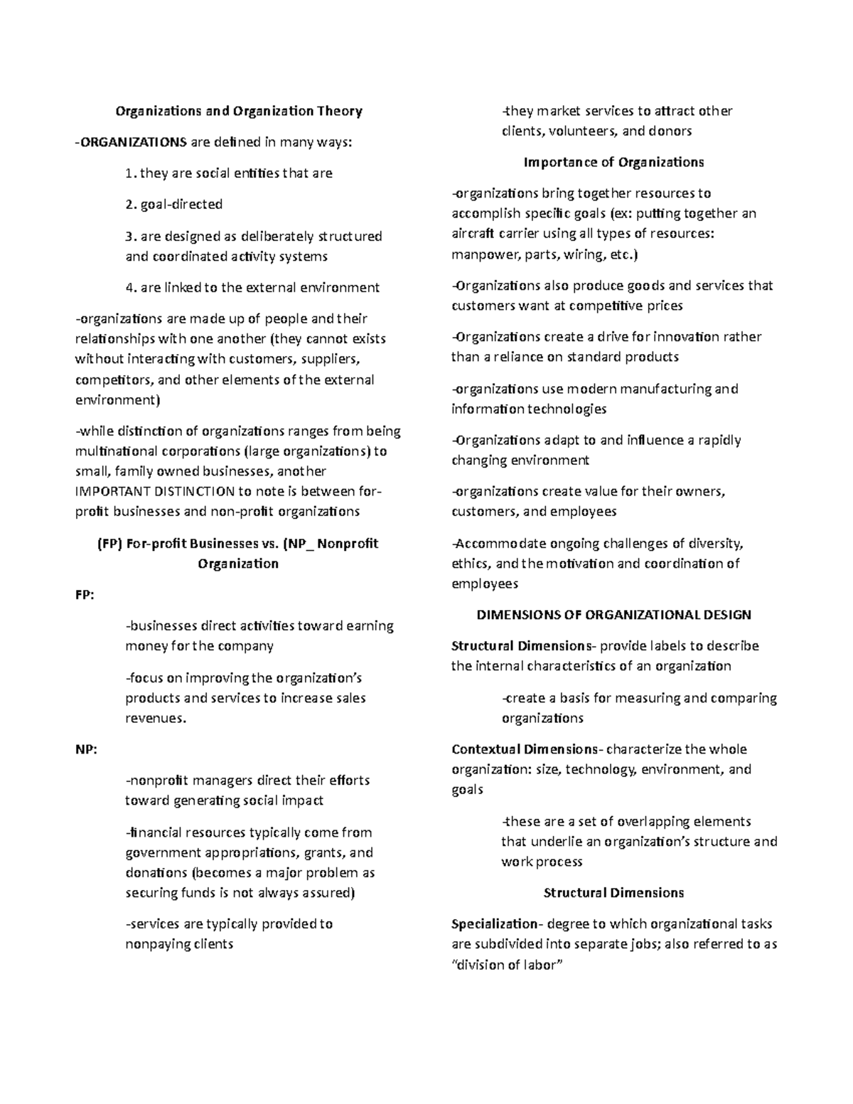 reviewer chapters - Organizations and Organization Theory ORGANIZATIONS ...