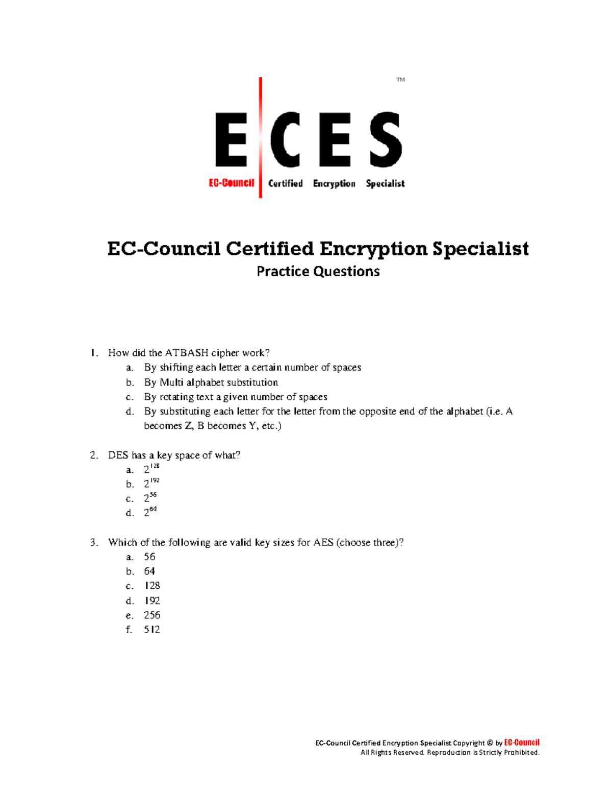 Practice Questions - EC-Council Certified Encryption Specialist ...