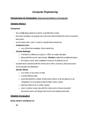 Introduction to Computers: Networks - Computer Engineering Introduction ...