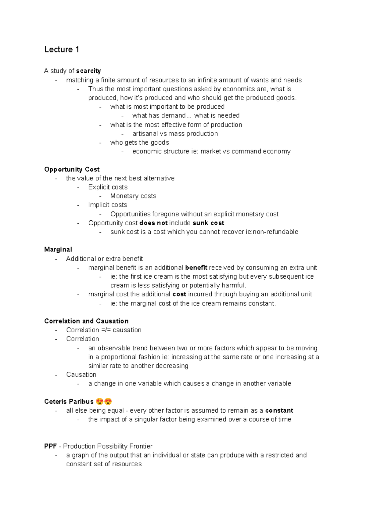 Lectures 1-4 Buss1040 - Lecture 1 A study of scarcity - matching a finite amount of resources to ...