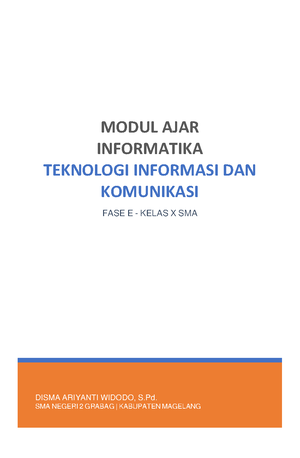 Modul Pengenalan Teknologi Informasi Bagian 11 Aplikasi dan Peranan ...