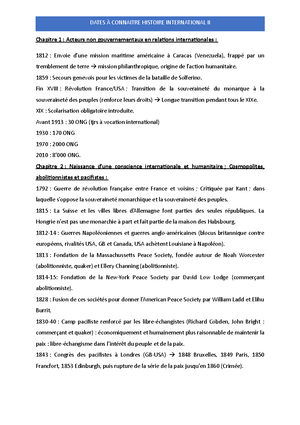 Résumé HI Chapitre 1 - 6 - Contenu Chapitre I : Le nouveau monde : une ...