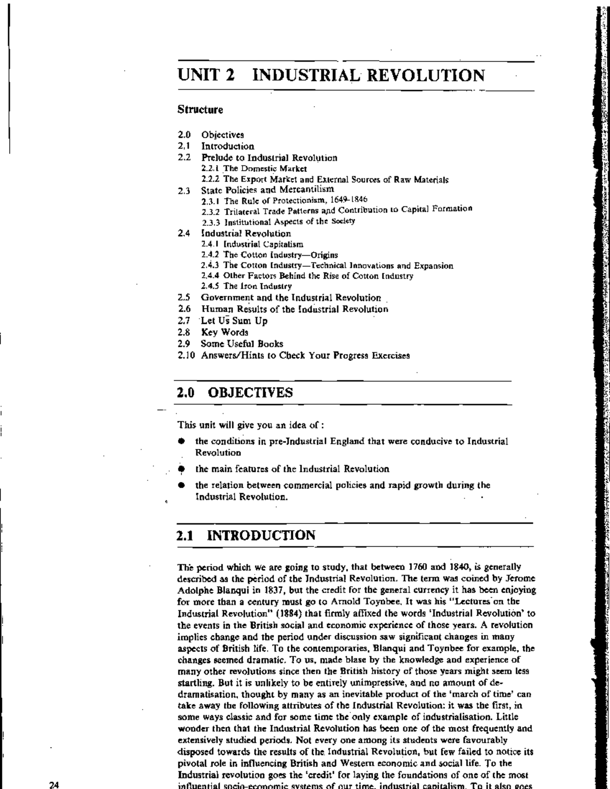 Unit-2 - Nothing - UNIT 2 INDUSTRIAL REVOLUTION Structure 2 Objectives ...