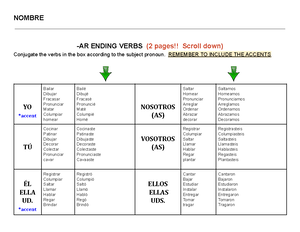 Subjunctive forms notes - Subjunctive with “ESCAPA” Selección: En Caso ...