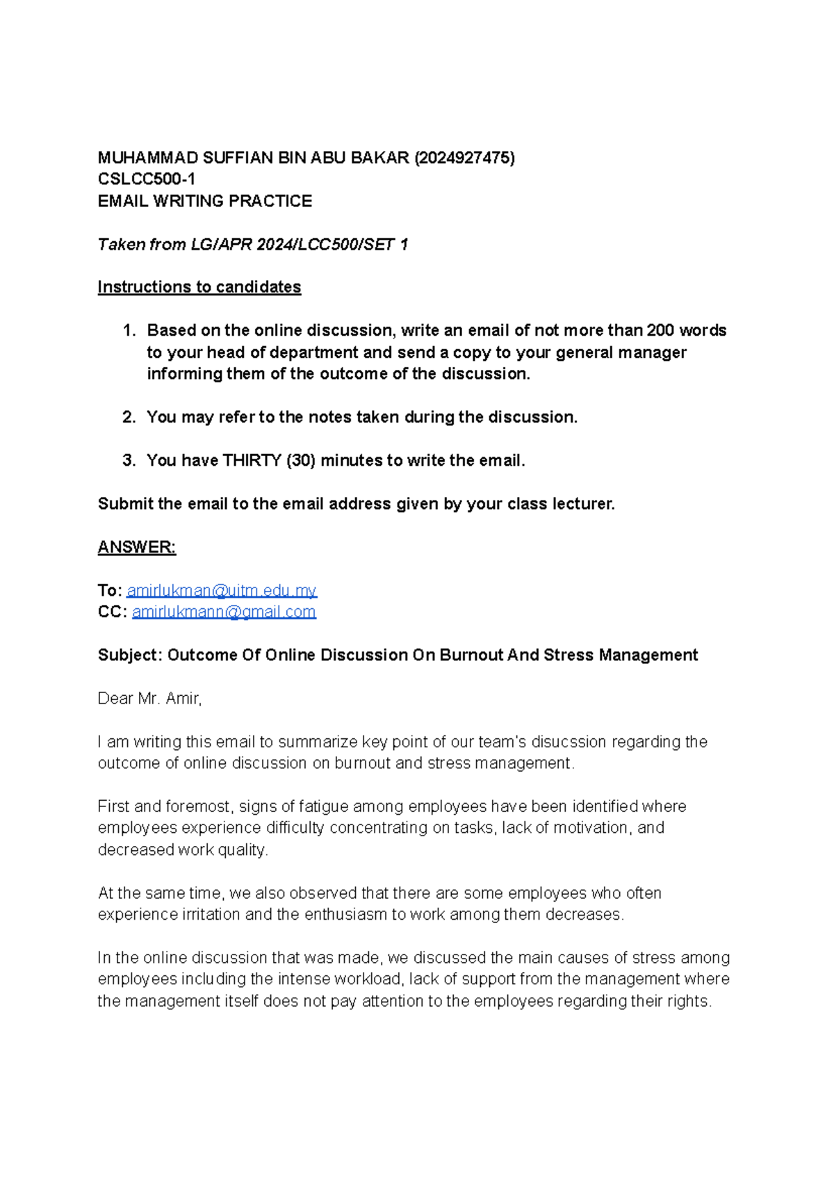 LCC500 email practice (example) - MUHAMMAD SUFFIAN BIN ABU BAKAR ...