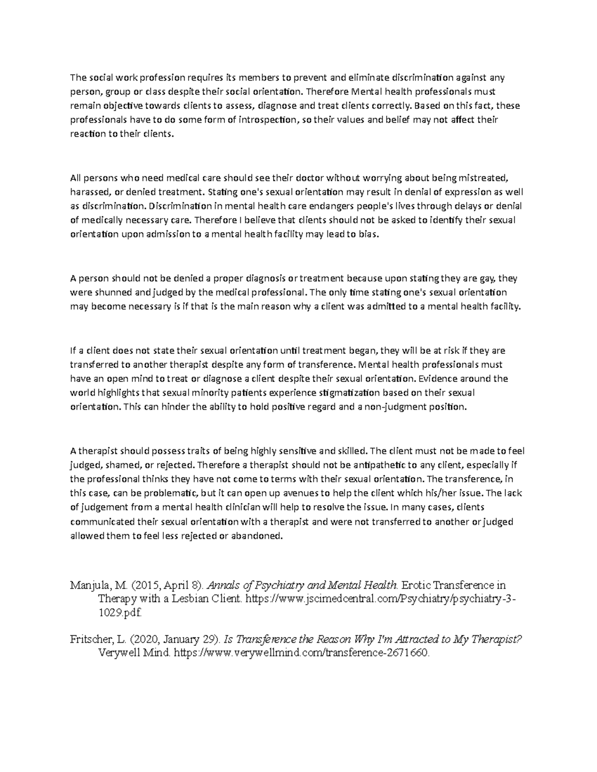 Question 3 - lecture notes - The social work profession requires its ...