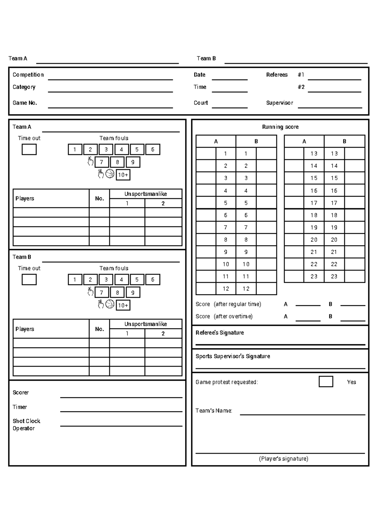 FIBA-3x3-Scoresheet - k co j dau - Team A Time out Team fouls 1 2 3 4 5 ...