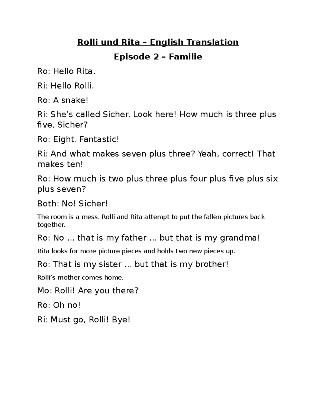 Rolli und Rita EN 2 - english translation - Rolli und Rita – English ...