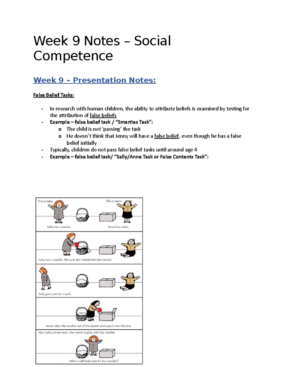 CC - Week 9 - social competence - Week 9 Notes – Social Competence Week ...