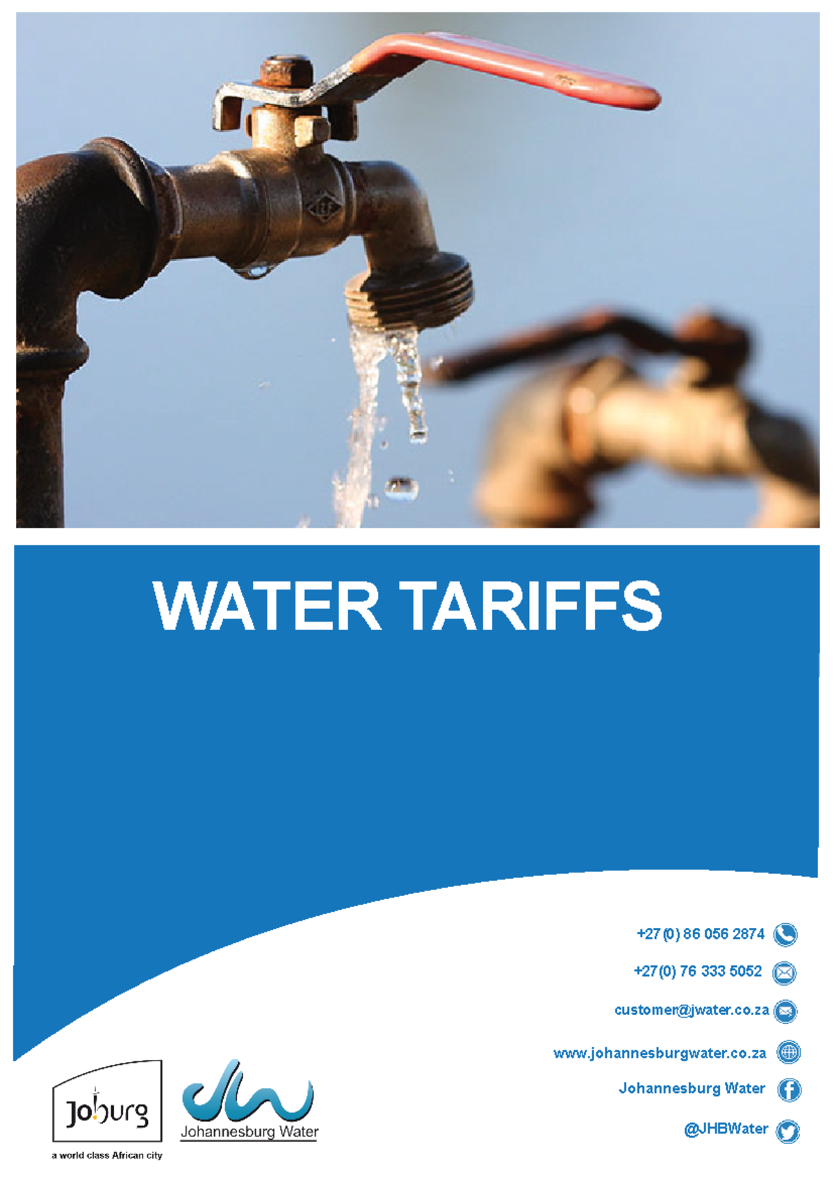 2020 21 Water Tariffs - Tariff - WATER TARIFFS customer@jwater.co +27(0 ...