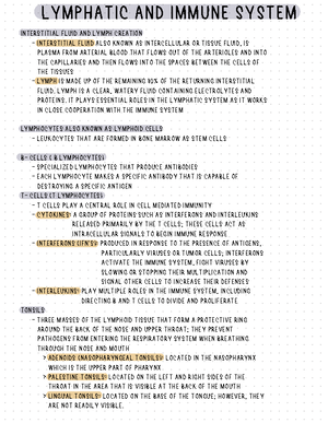 Lymphatic and Immune System 3 - HIMT 1300 - Studocu