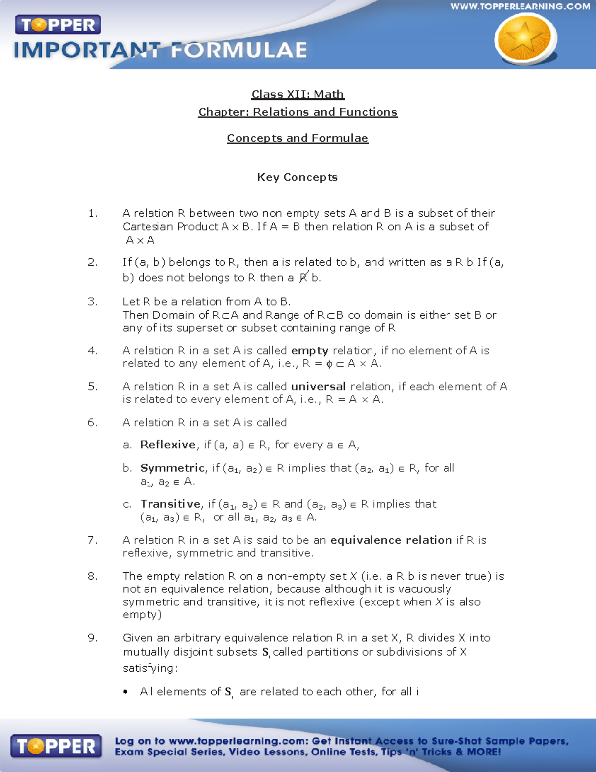 19relations-functions-trig - - Studocu