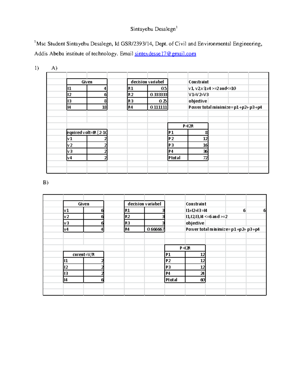 System analysis assignment III operational research - Sintayehu Desalegn 1 1 Msc Student ...