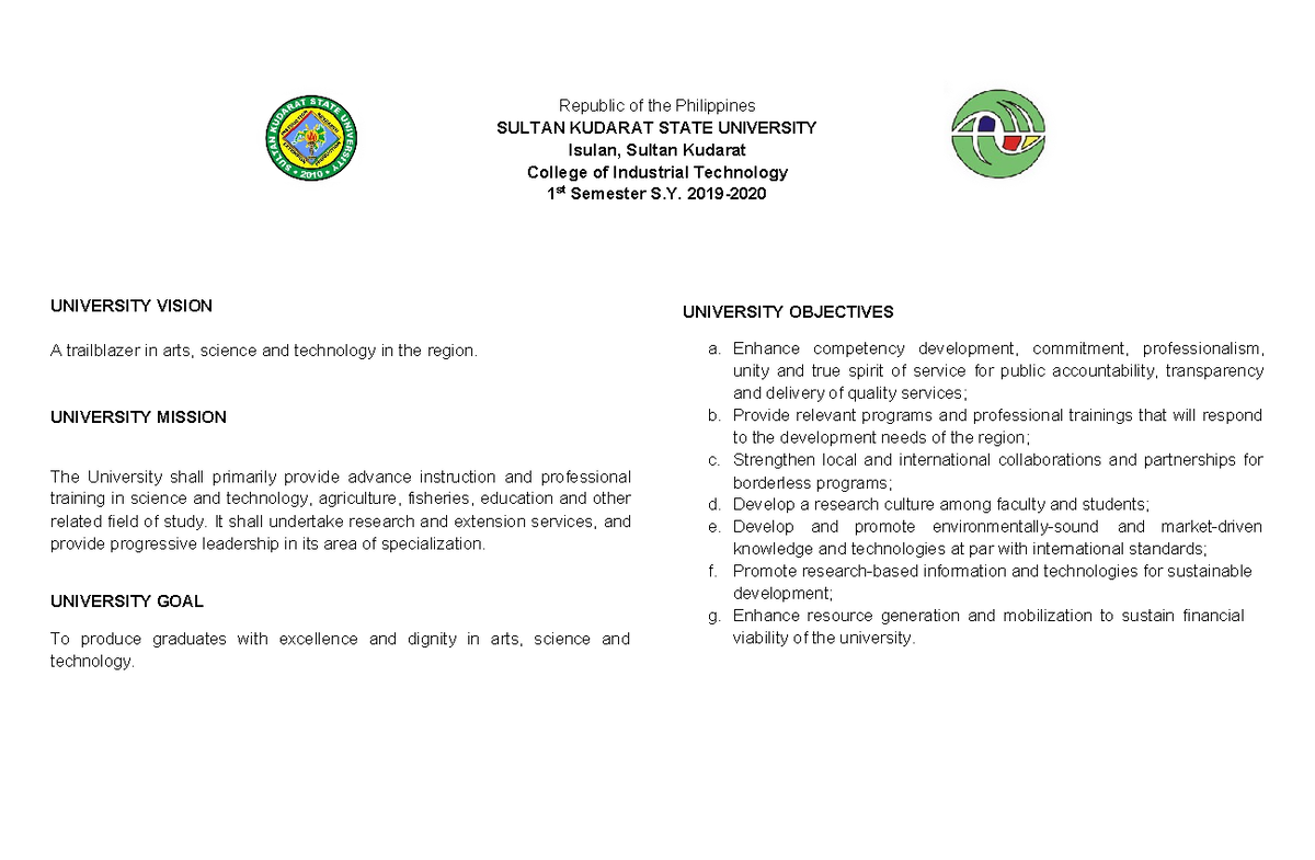 Understanding the self syllabusdocx - Republic of the Philippines ...