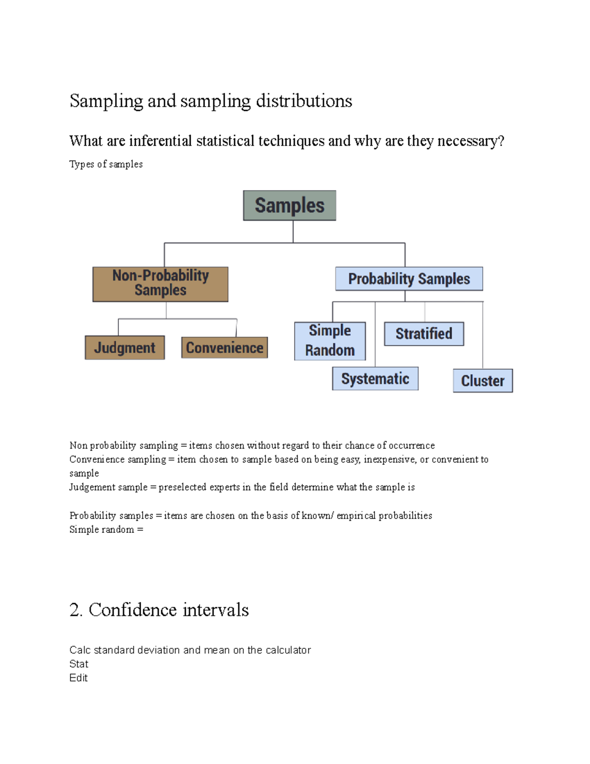 PAM 3100 Exam 2 Review - Sampling and sampling distributions What are ...
