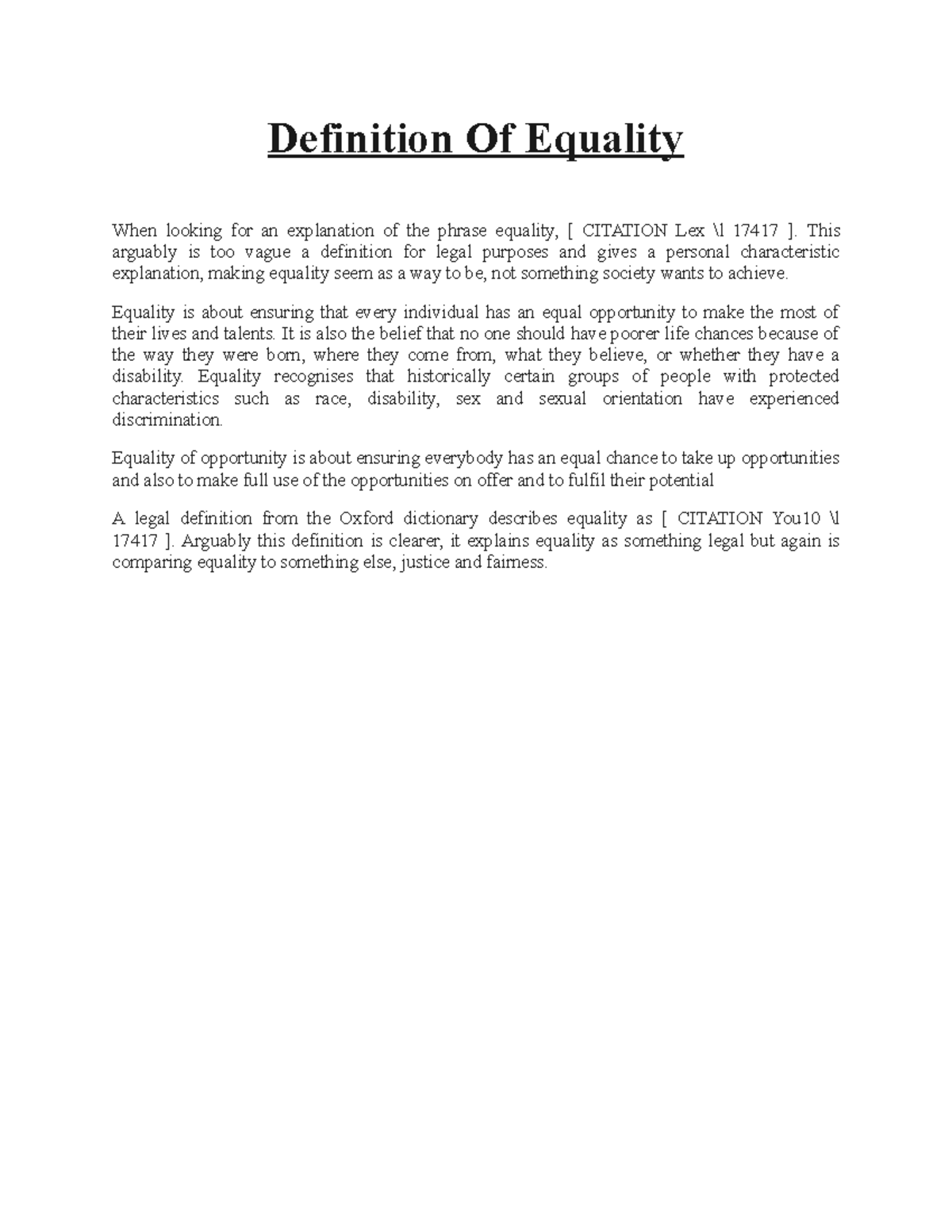 Equity - hope it helps hehehhehe - Definition Of Equality When looking ...